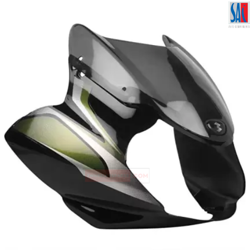 Bajaj Discover 100 Headlight Visor Black - Green SAI Genuine Visor (3D ...